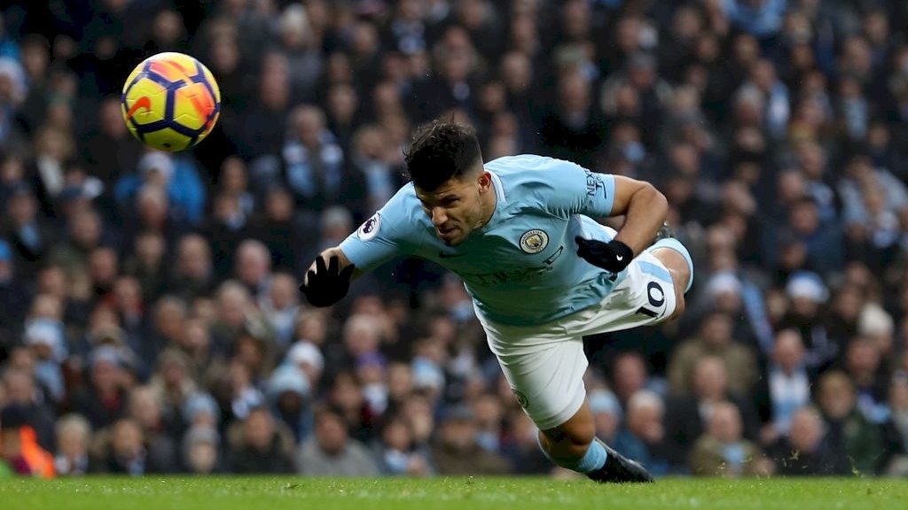 Sergio Aguero hit his century of goals at Etihad stadium
