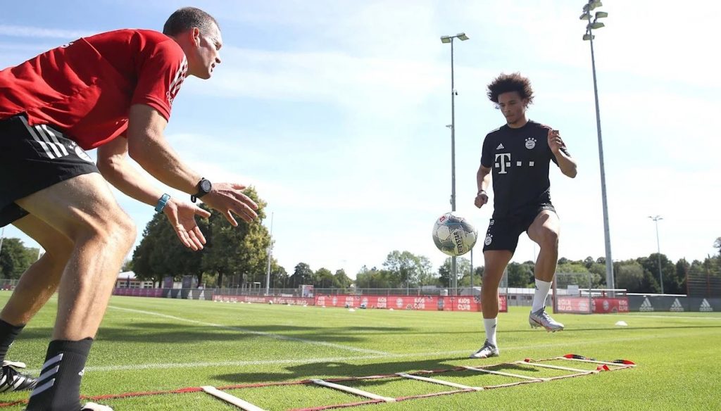 IMAGES: Leroy Sane's first training session with FC Bayern