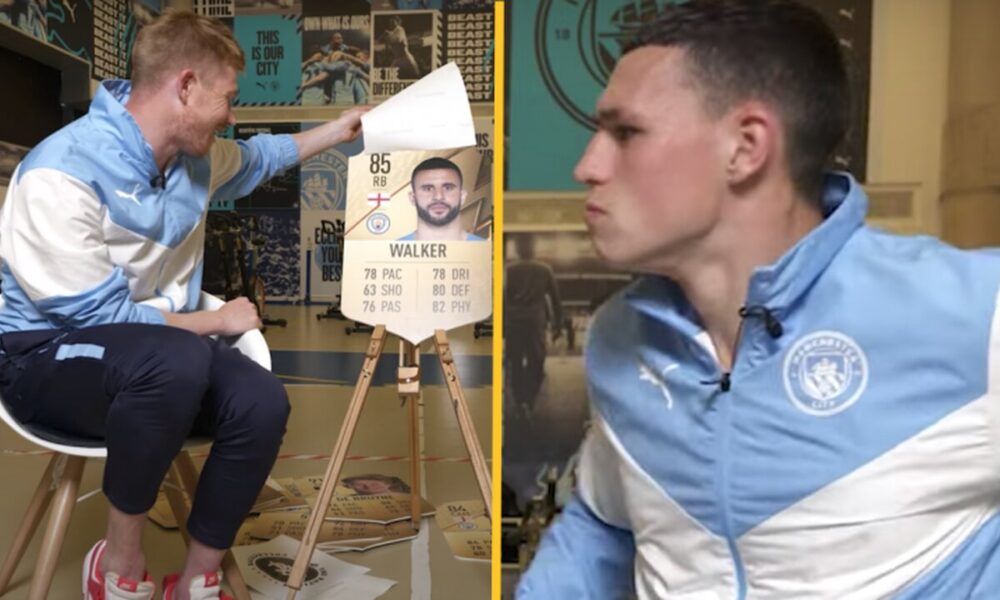 KDB & Phil Foden express shock over FIFA 22 ratings